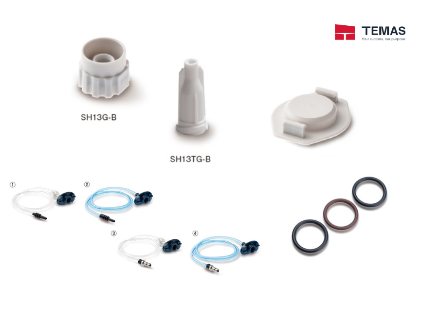 Syringe accessories: tip cap, end cap, syringe adapter, replacement o ...